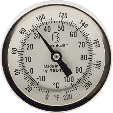 BrewBuilt® Thermometer | 3" Dial Face | 6" Probe